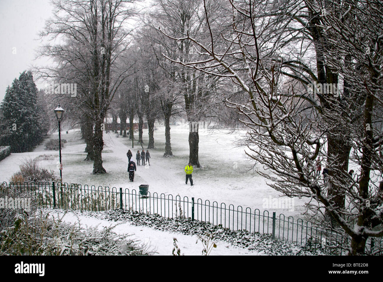 Victoria Park Newbury Berkshire Snow 2009 Stock Photo - Alamy