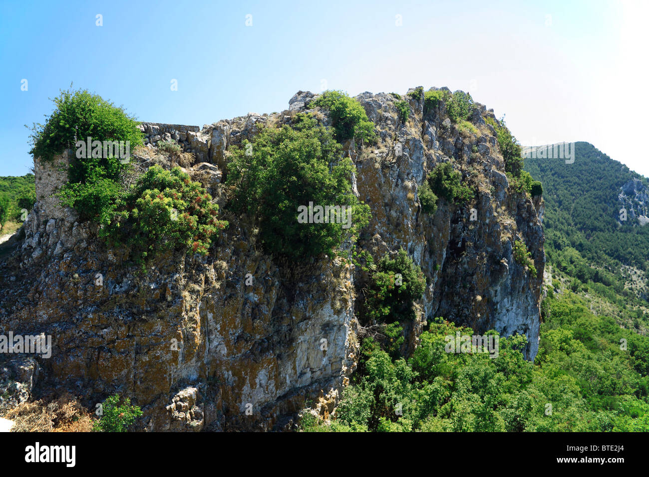 A cliff rock in Lubenice village on Cres Island, Croatia Stock Photo ...