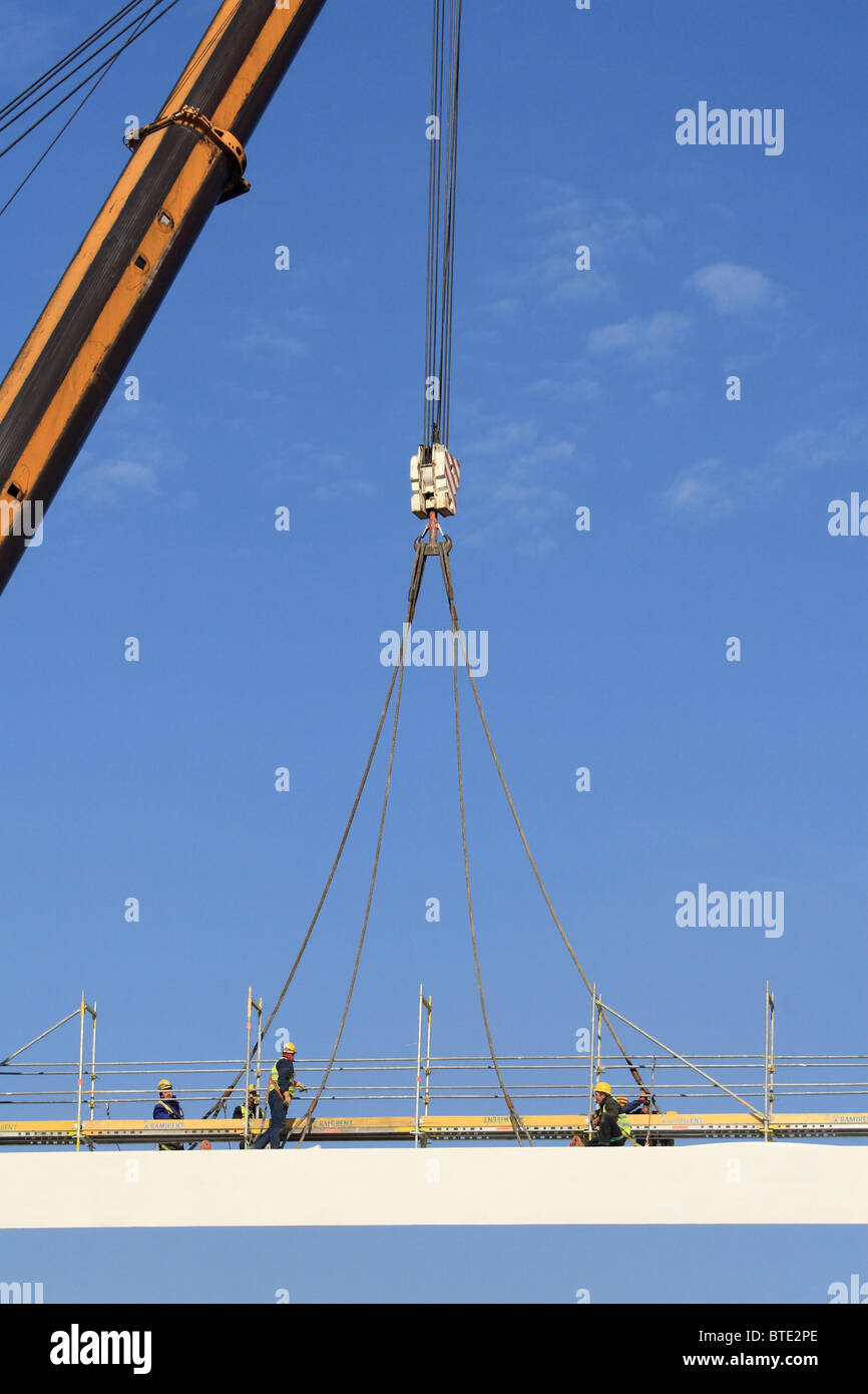 Construction of a modern arena type stadium. Stadion Slaski, Silesia ...
