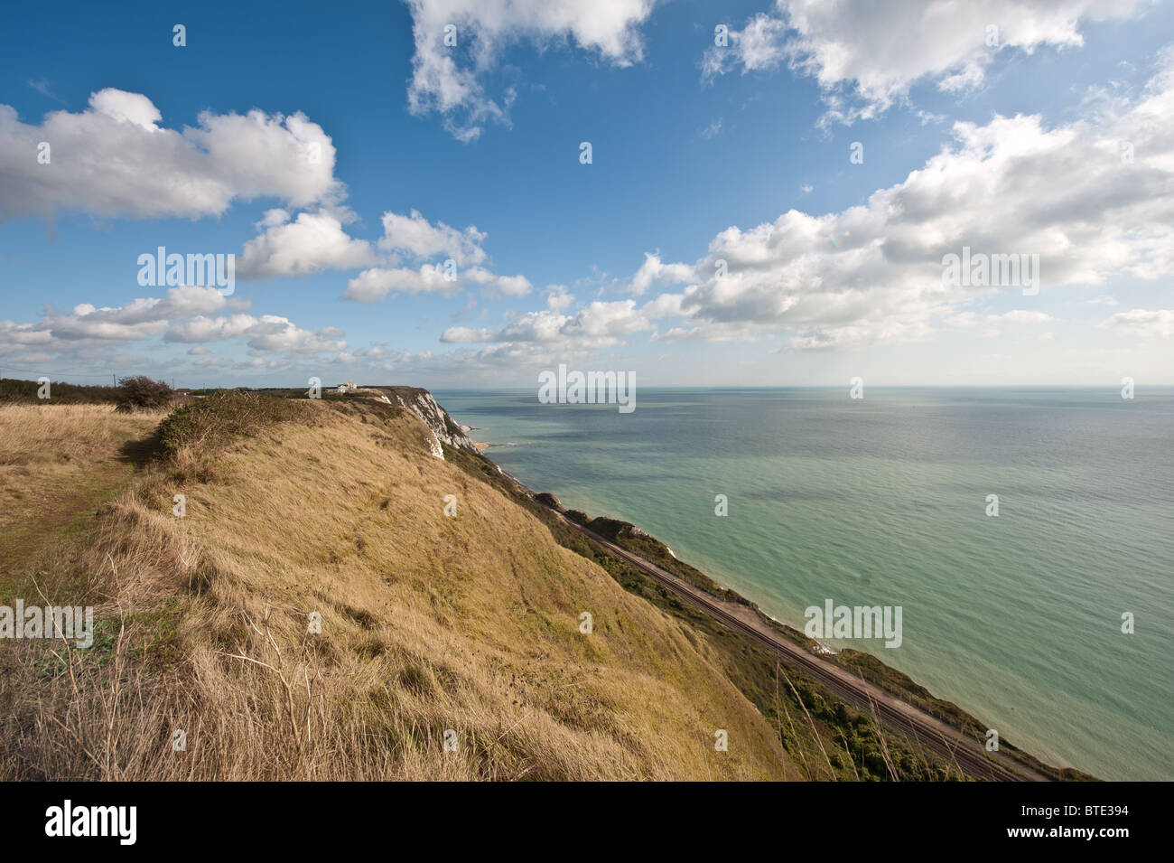 View from the south coast of Kent over the English channel near the ...