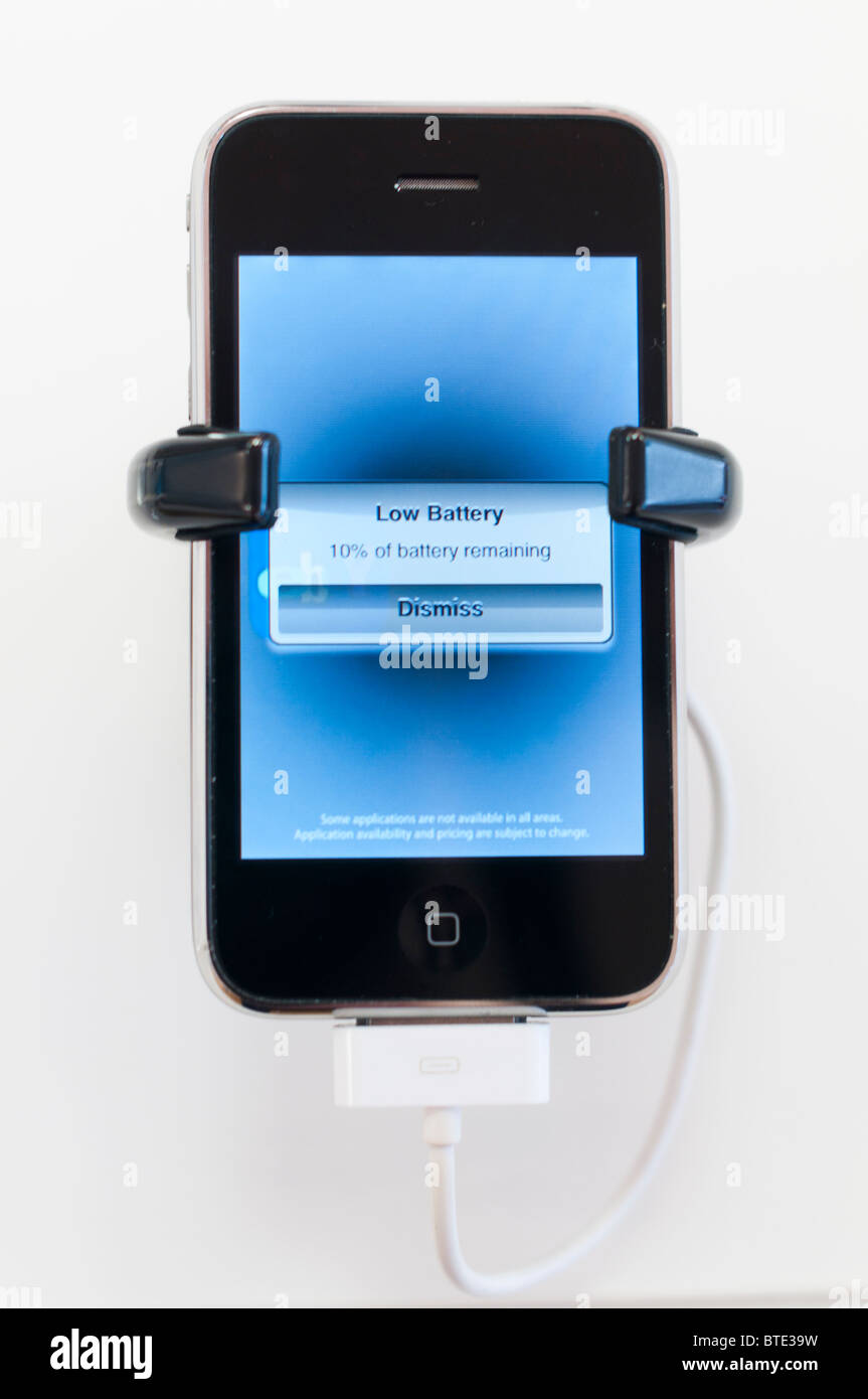 Apple Iphone-low battery Stock Photo - Alamy