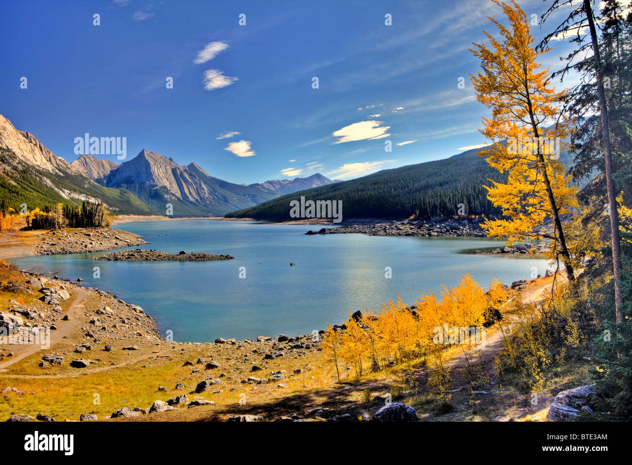 Medicine Lake Jasper National Park Alberta Canada Stock Photo Alamy Medicine Lake Jasper National Park Alberta Canada Stock Photo Alamy