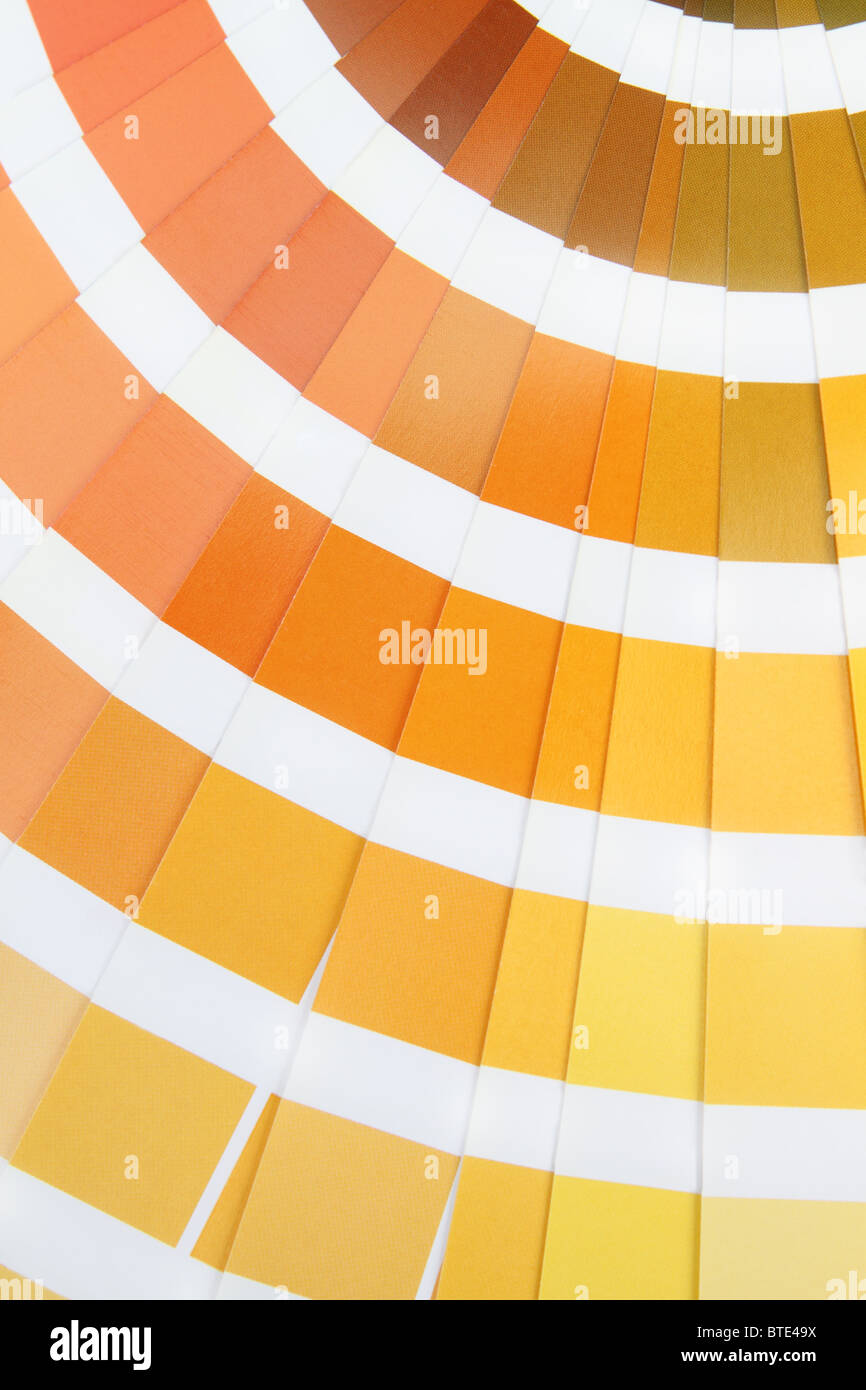 Sample yellow colors catalog Stock Photo - Alamy