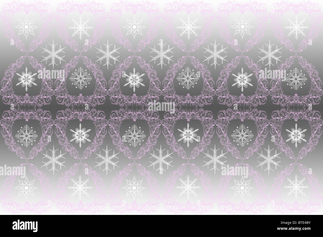 Beautiful abstract snowflakes background with heart-shaped Stock Photo ...