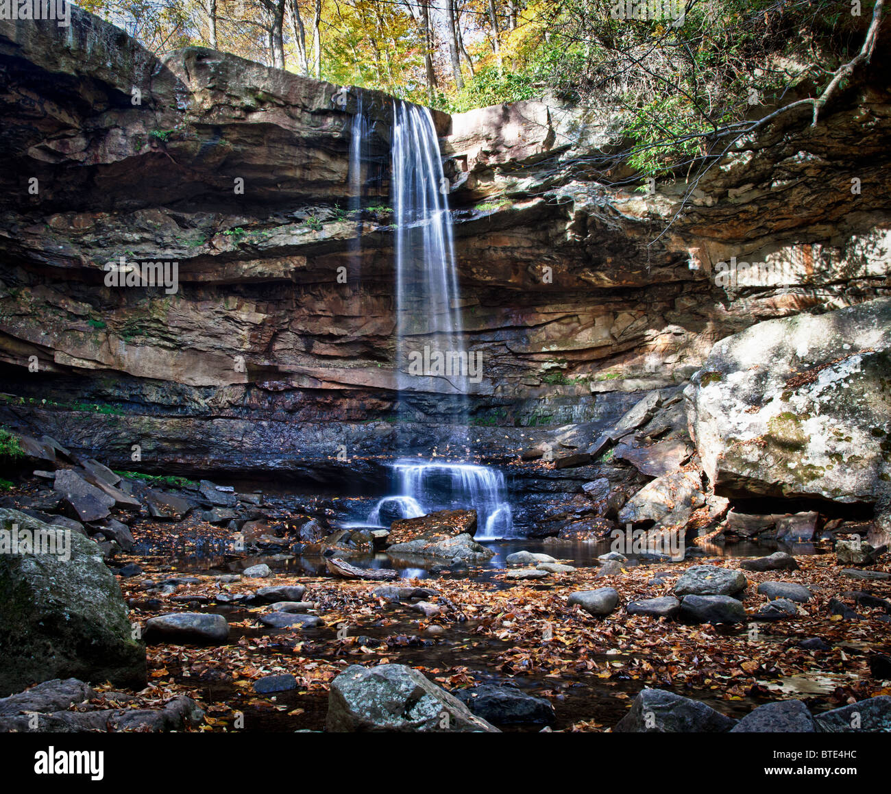 Cucumber Falls in Ohiopyle state park in Pennsylvania Stock Photo - Alamy