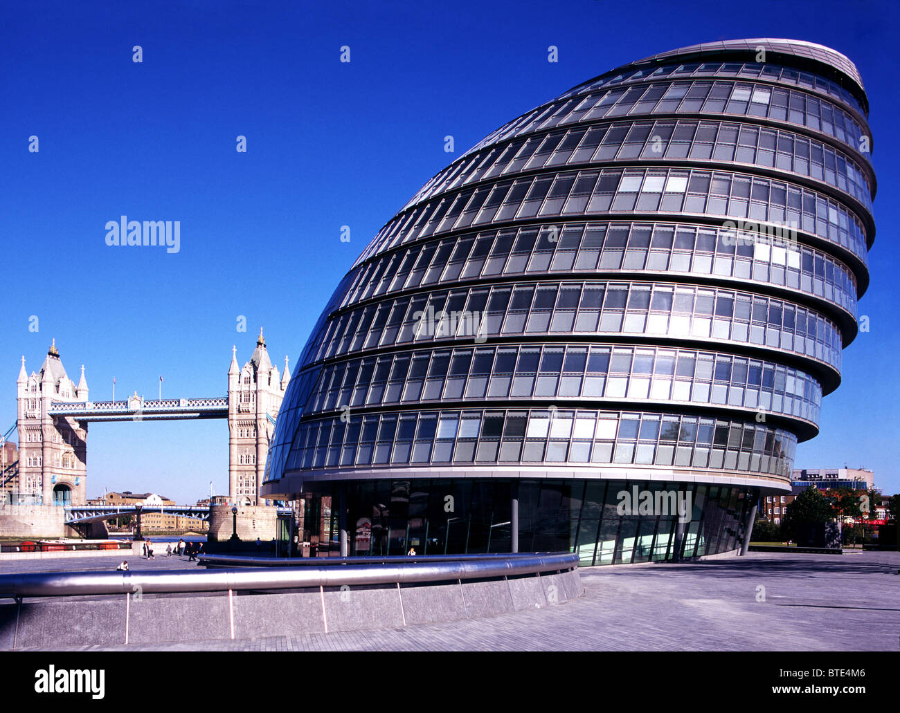 London Assembly Building & Tower Bridge Stock Photo - Alamy