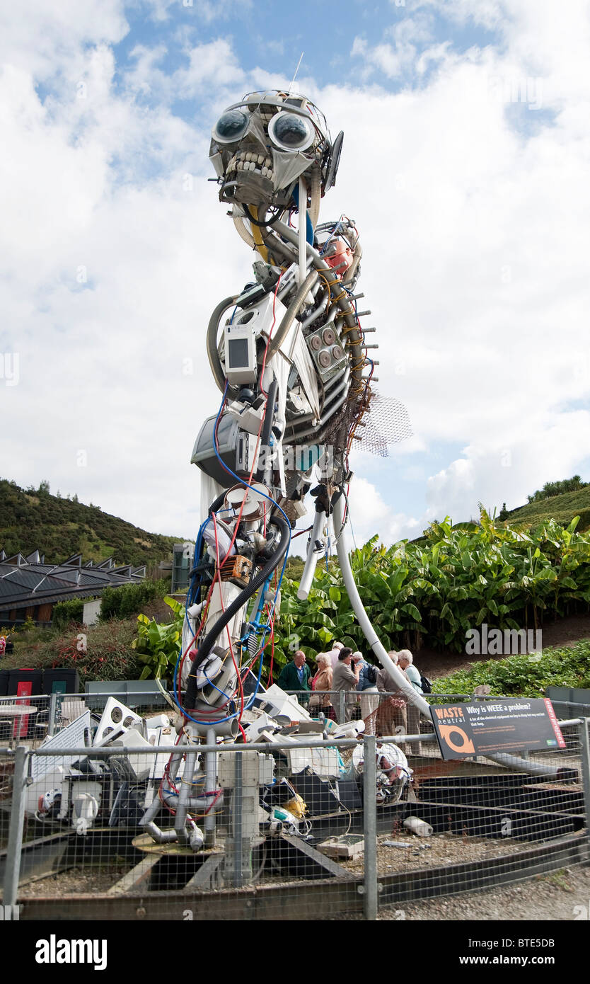 Wee man made from recycled electrical and electronic equipment, Eden ...
