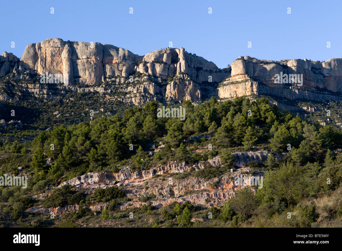 Mountains and scenery in the Priorat wine region of Catalonia, Spain ...