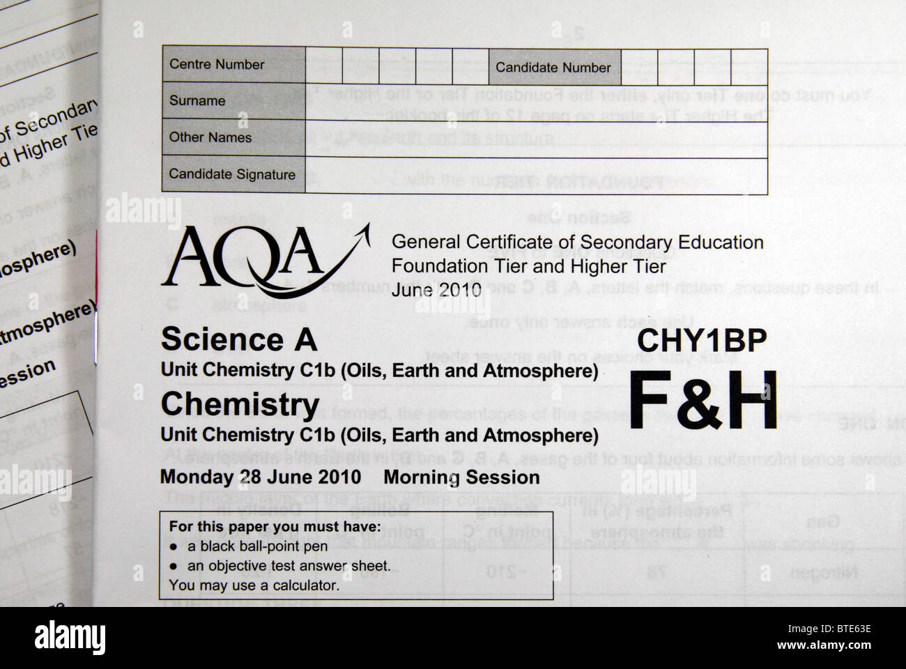 Chemistry Examination High Resolution Stock Photography and Images - Alamy