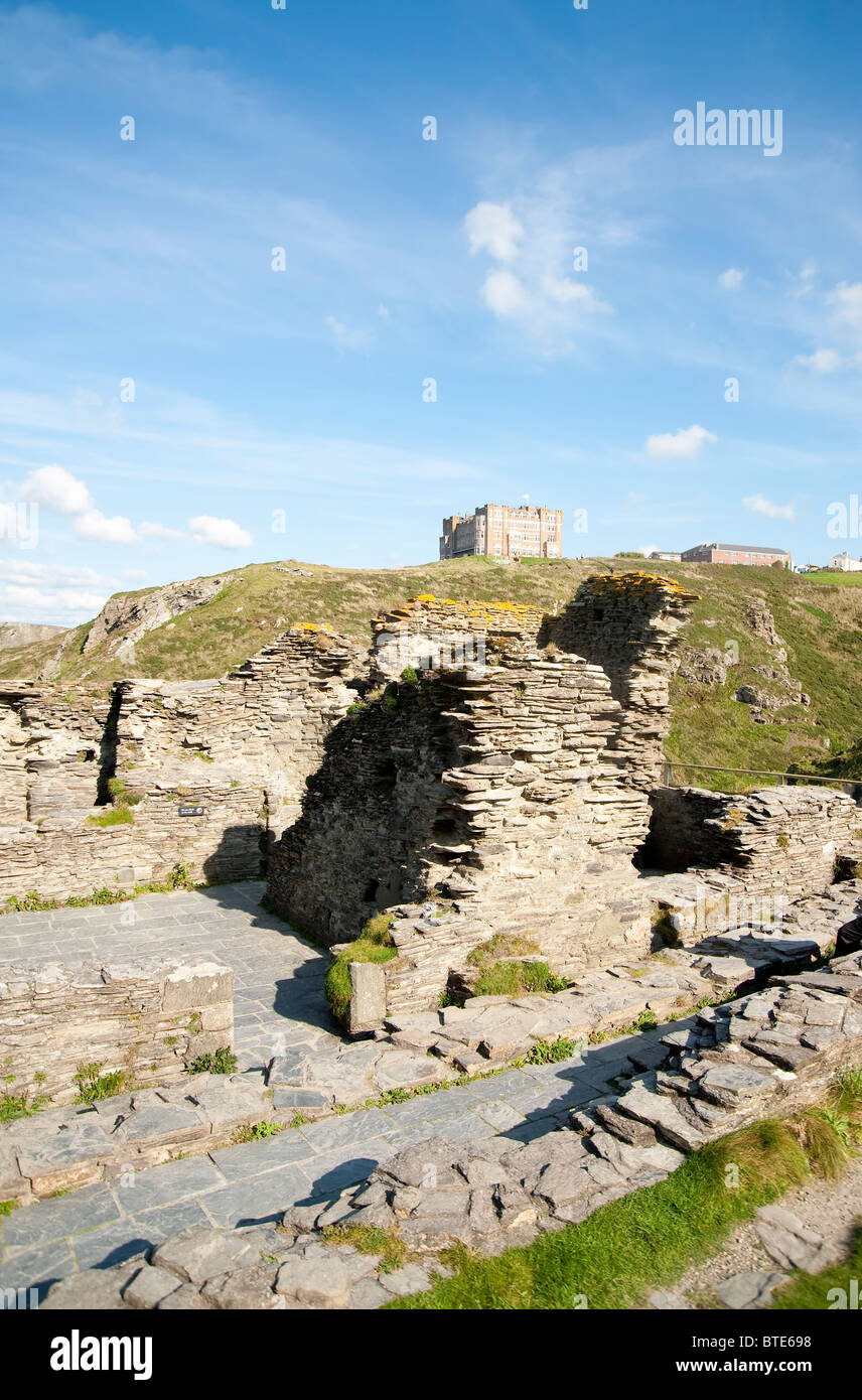 Tintagel Castle ruins, North Cornwall, England, UK Stock Photo - Alamy