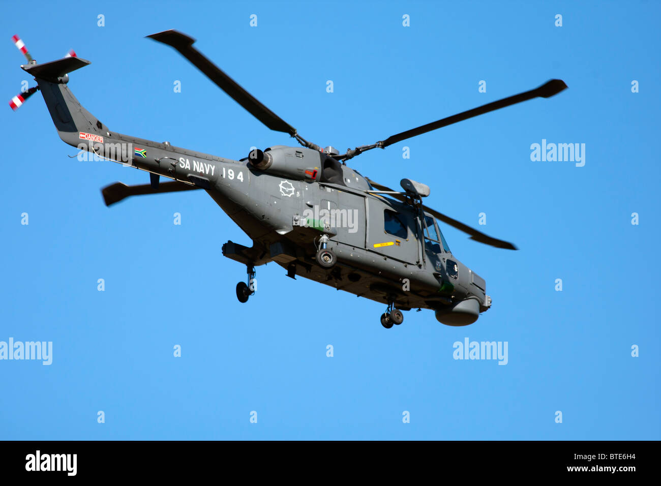 South African Navy Westland Lynx helicopter at air show at Ysterplaat ...