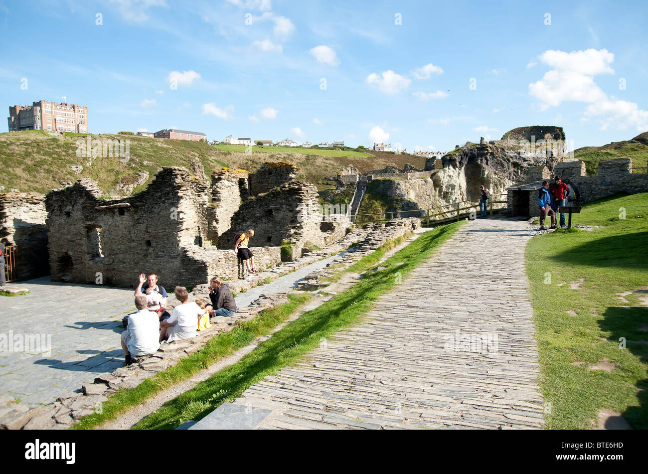 Tintagel Castle ruins, North Cornwall, England, UK Stock Photo - Alamy