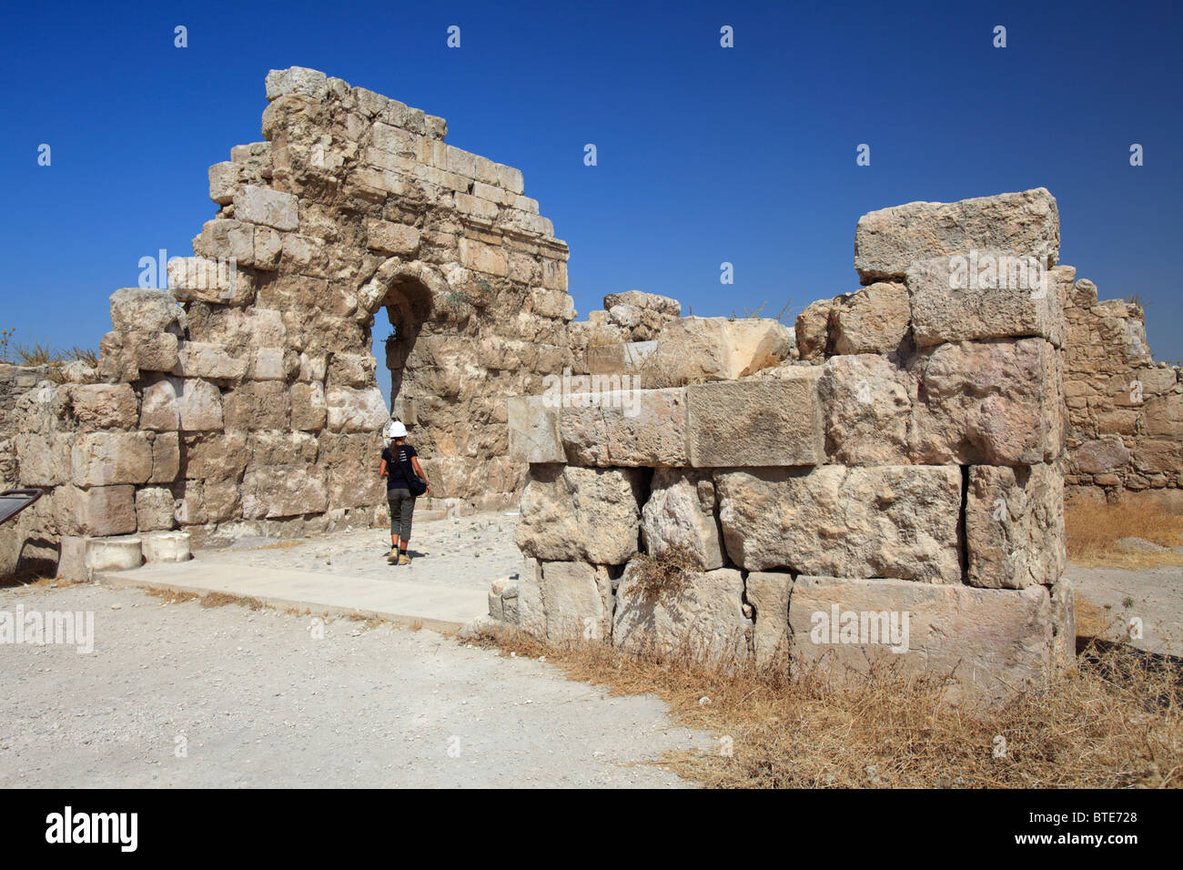 The ruins of the Umayyad palace at Amman Citadel, Jordan Stock Photo ...