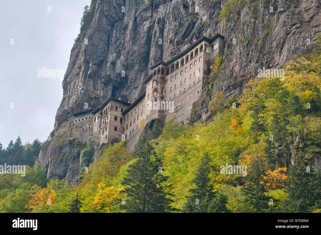 Sumela Monastery or Meryem Ana (Virgin Mary) in the Zigana Mountains ...