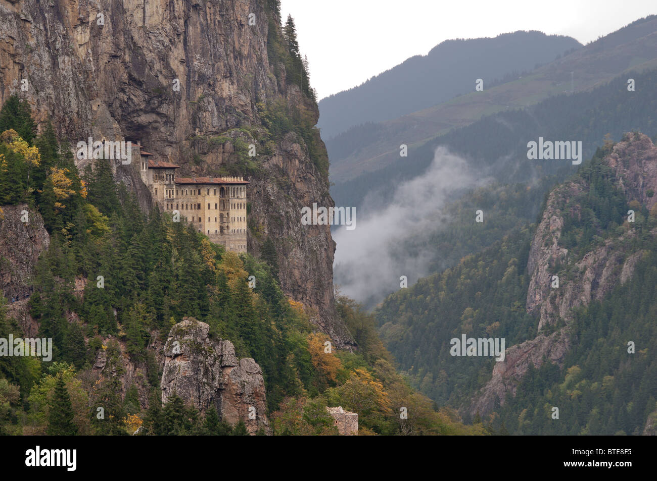 Sumela Monastery or Meryem Ana (Virgin Mary) in the Zigana Mountains ...