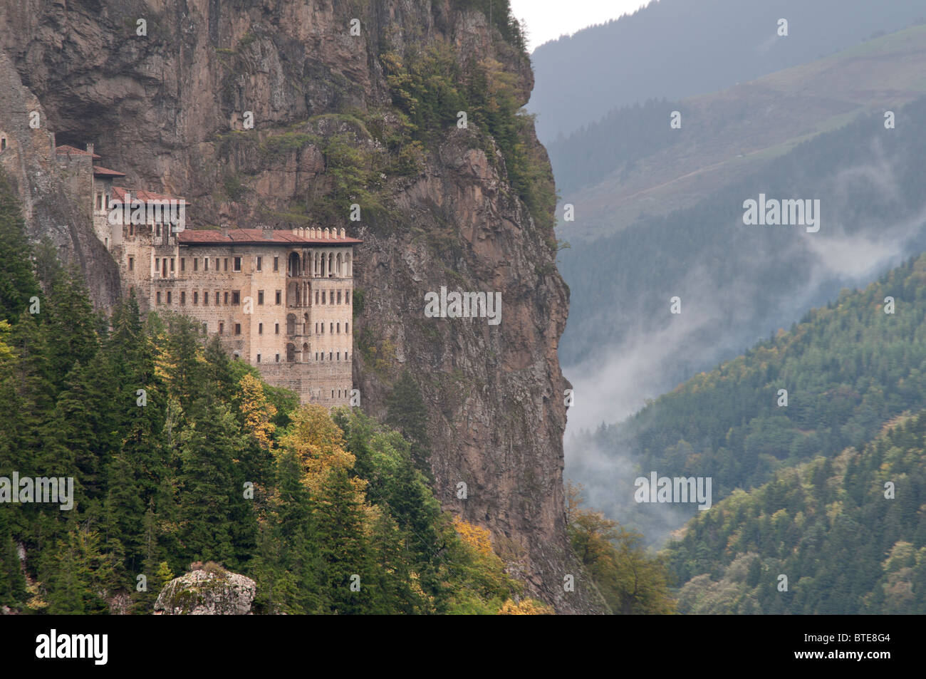 Sumela Monastery or Meryem Ana (Virgin Mary) in the Zigana Mountains ...