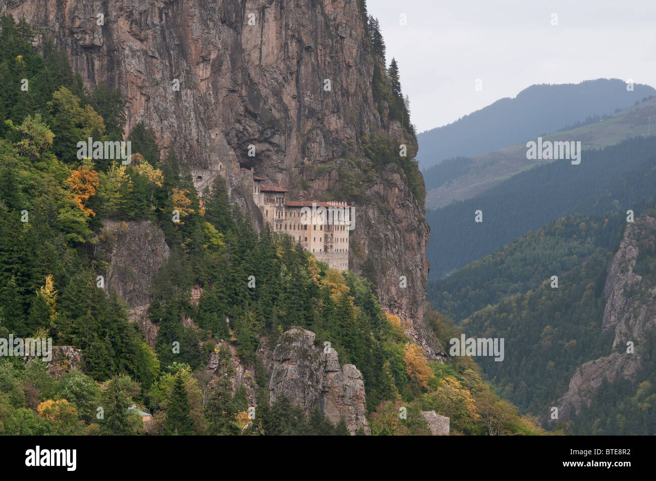 Sumela Monastery or Meryem Ana (Virgin Mary) in the Zigana Mountains ...