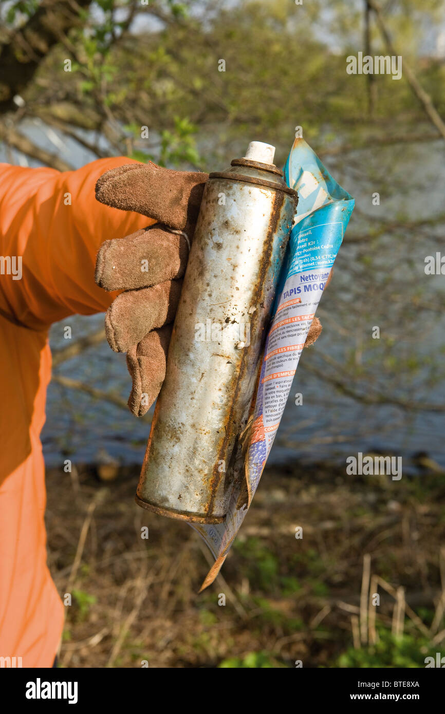 Holding rusty spray bottle Stock Photo - Alamy
