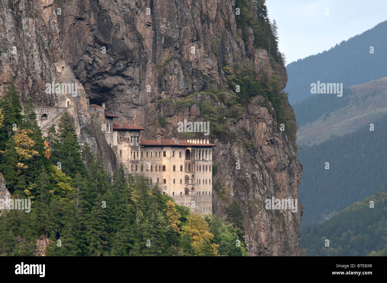 Sumela Monastery or Meryem Ana (Virgin Mary) in the Zigana Mountains ...
