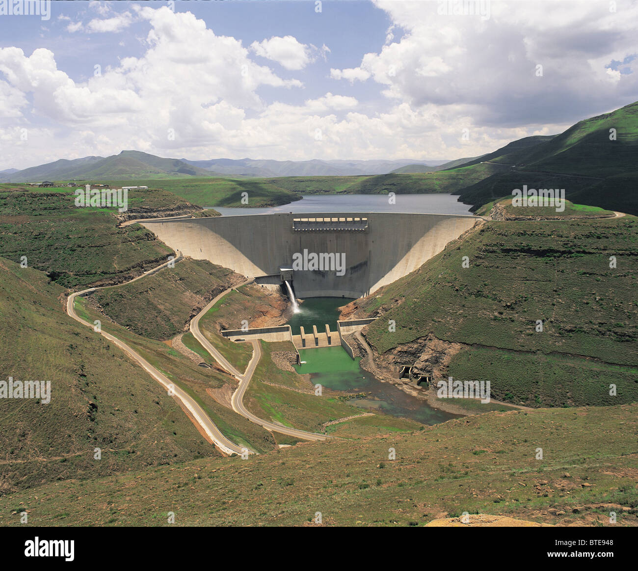 Katse Dam Wall in Lesotho Stock Photo - Alamy