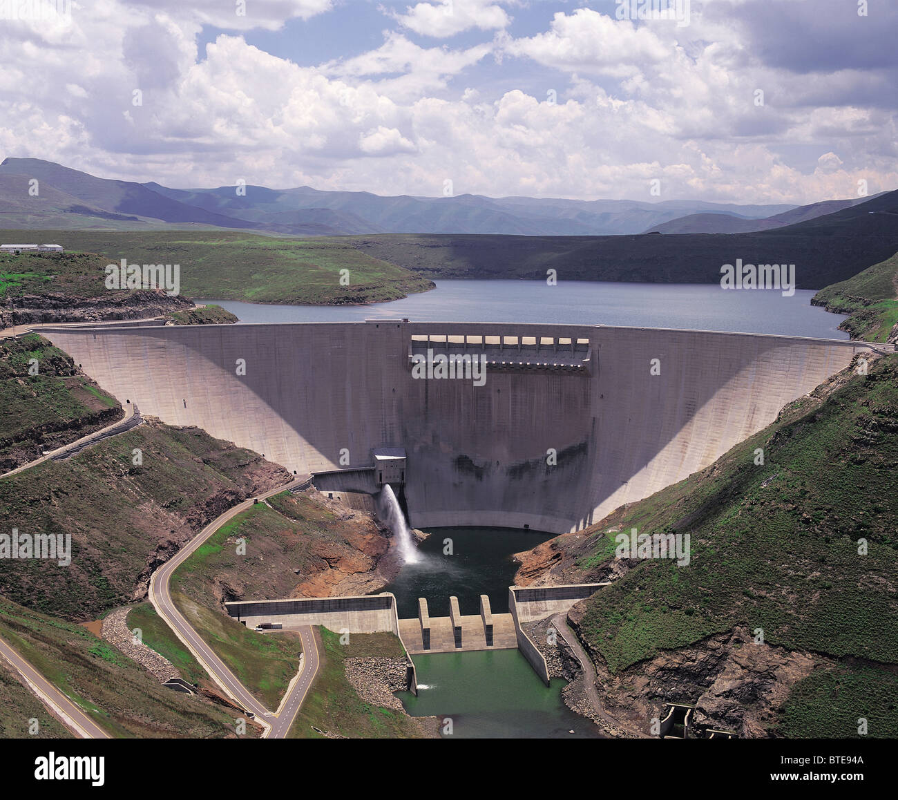 Katse Dam Wall in Lesotho Stock Photo - Alamy