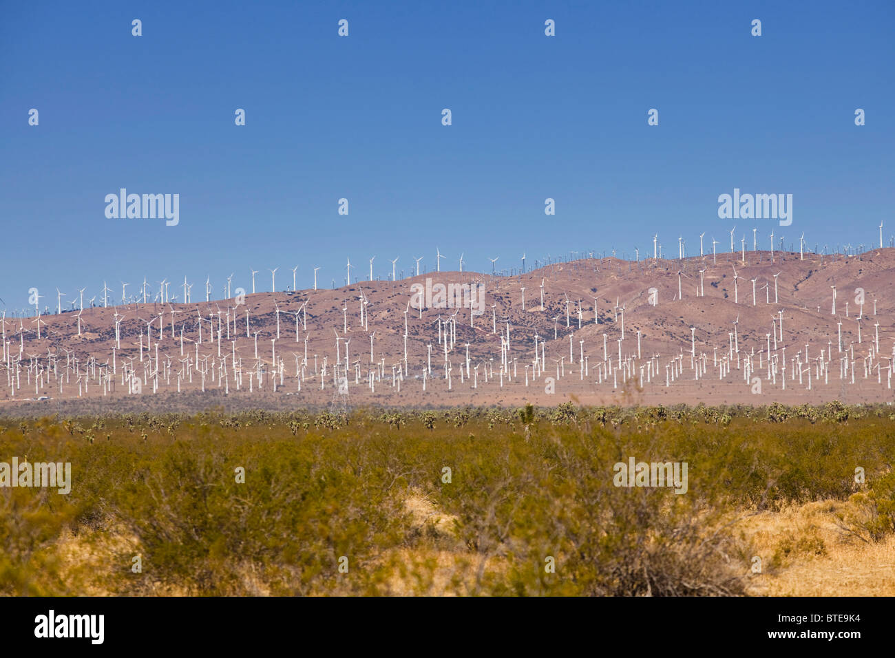 Wind turbines at wind farm - San Gorgonio Pass, Palm Springs ...