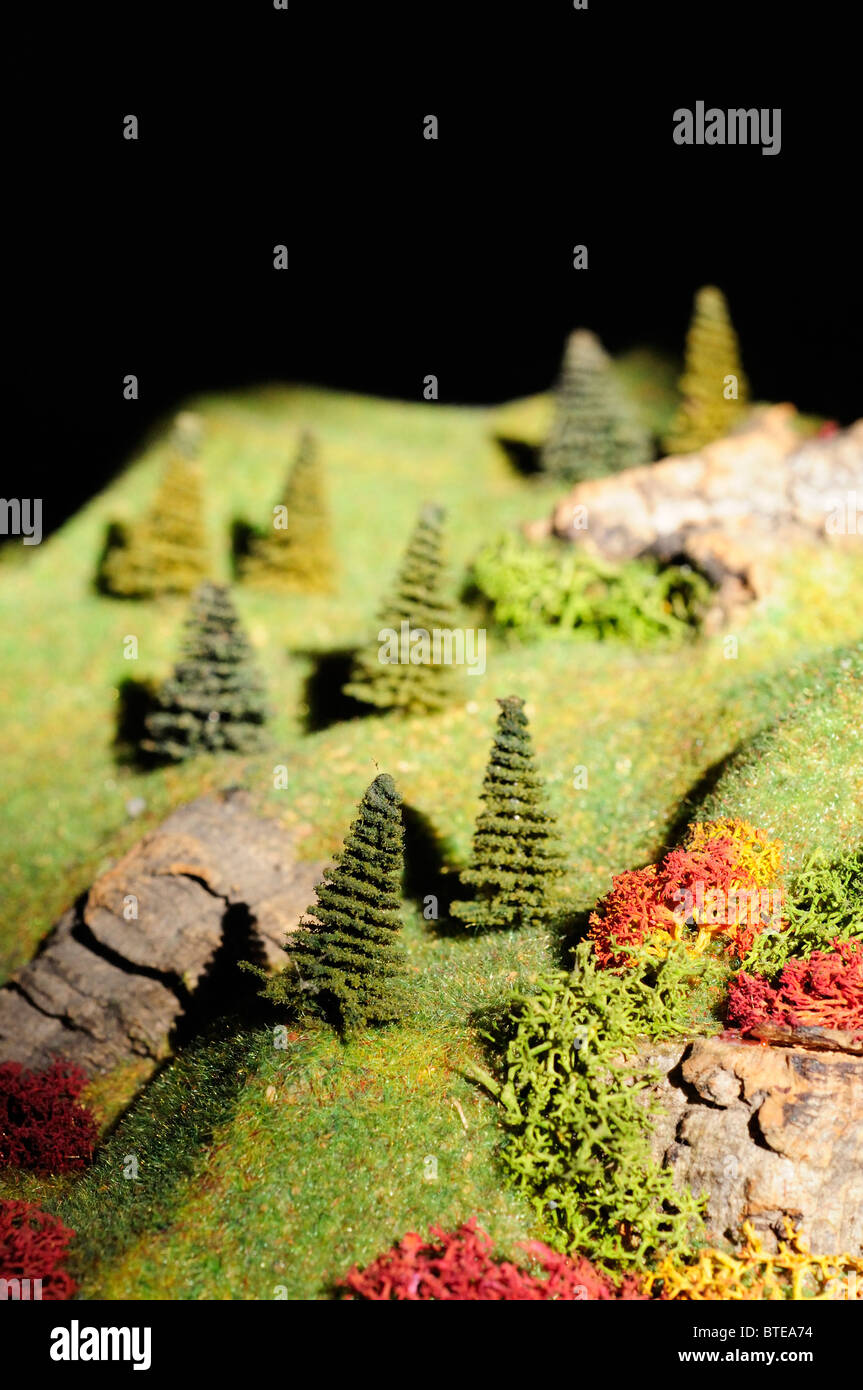 Artificial model of countryside Stock Photo - Alamy