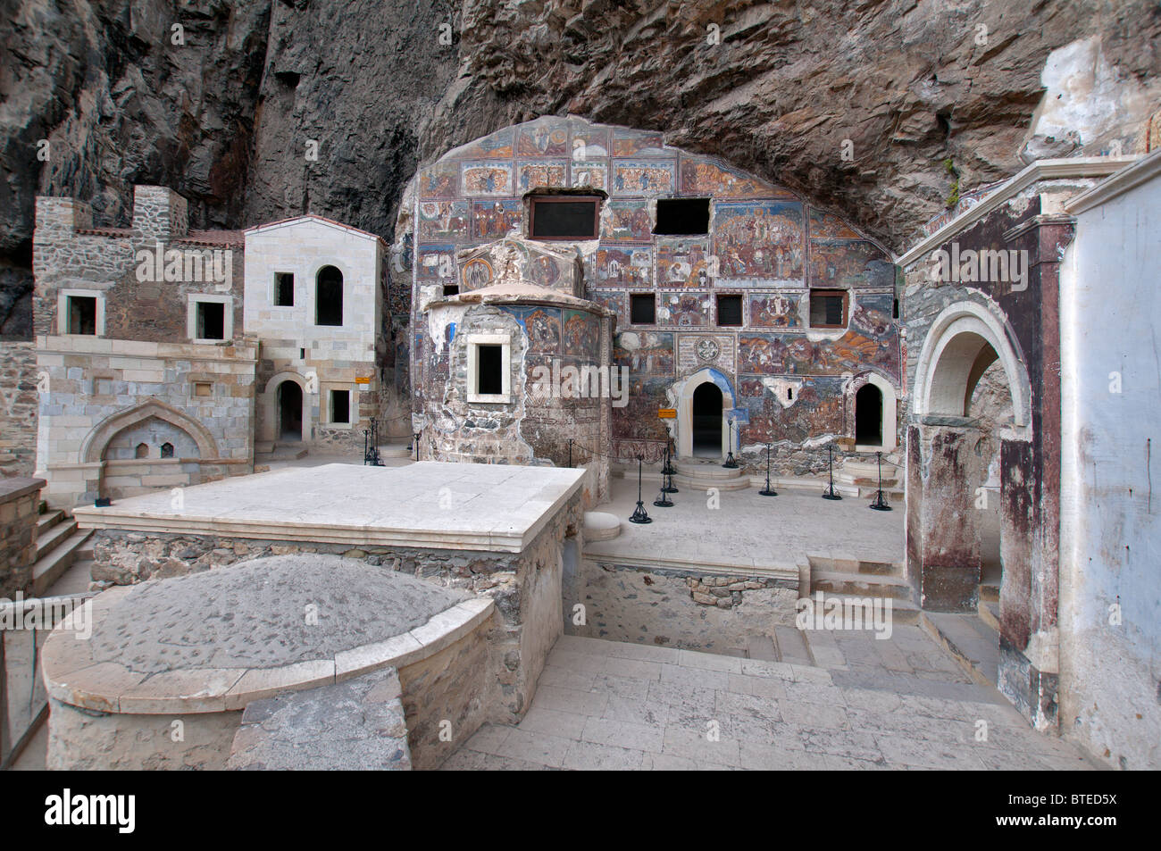 Sumela Monastery or Meryem Ana (Virgin Mary) in the Zigana Mountains ...