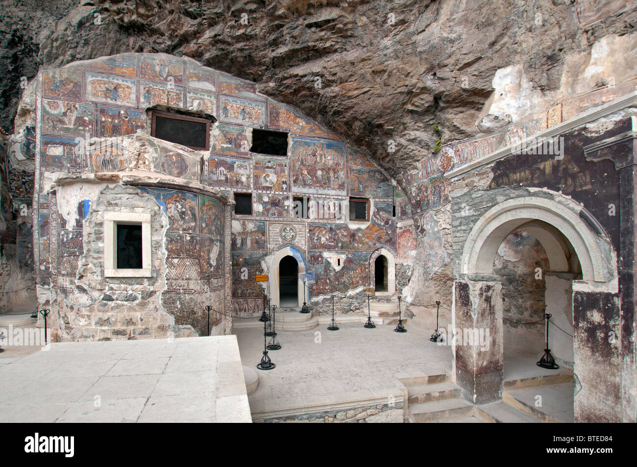 Sumela Monastery or Meryem Ana (Virgin Mary) in the Zigana Mountains ...