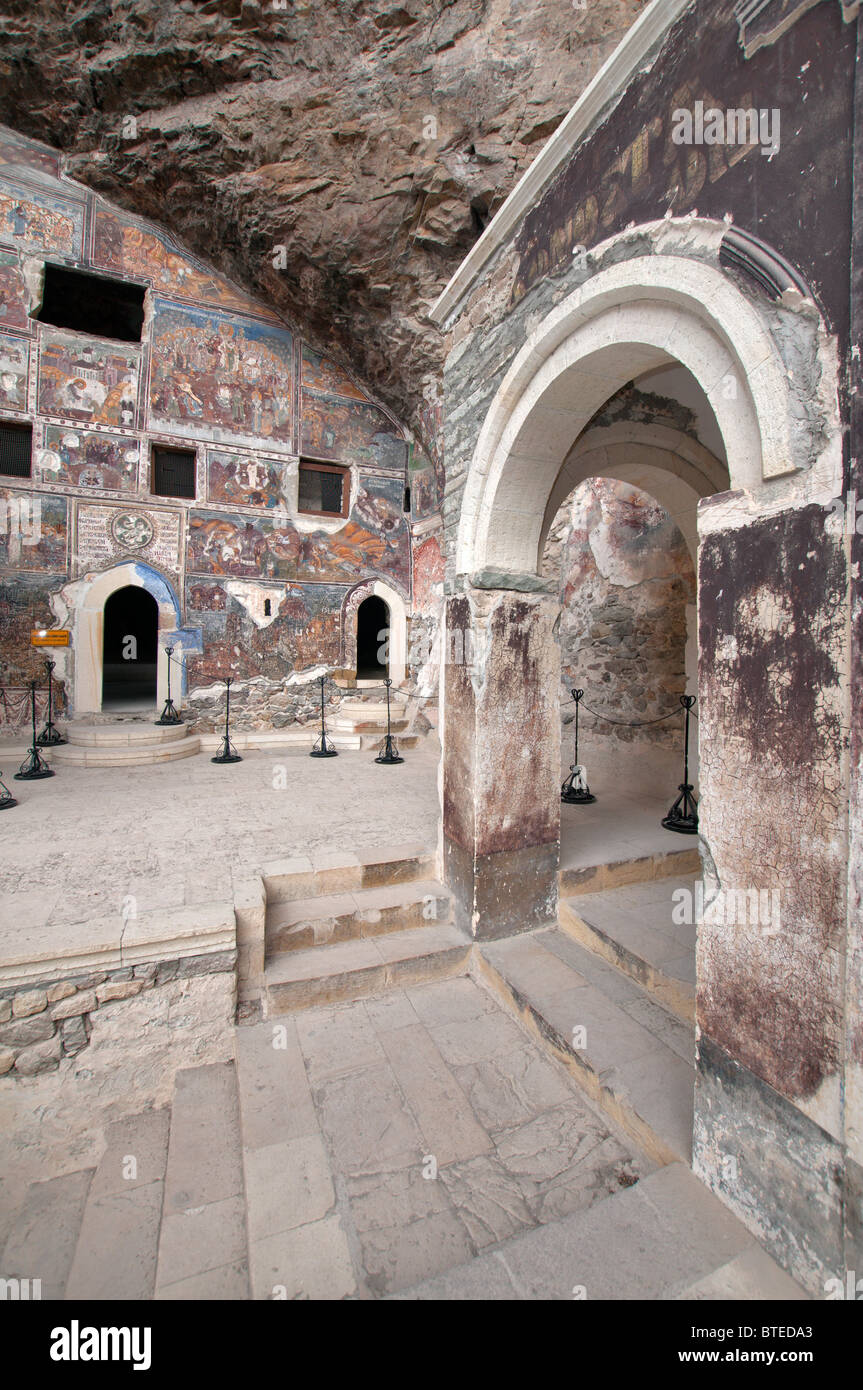 Sumela Monastery or Meryem Ana (Virgin Mary) in the Zigana Mountains ...