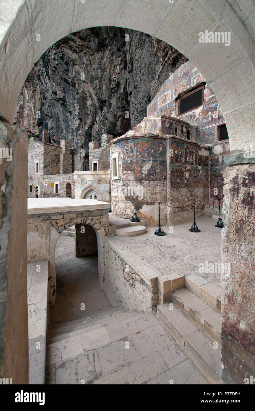 Sumela Monastery or Meryem Ana (Virgin Mary) in the Zigana Mountains ...