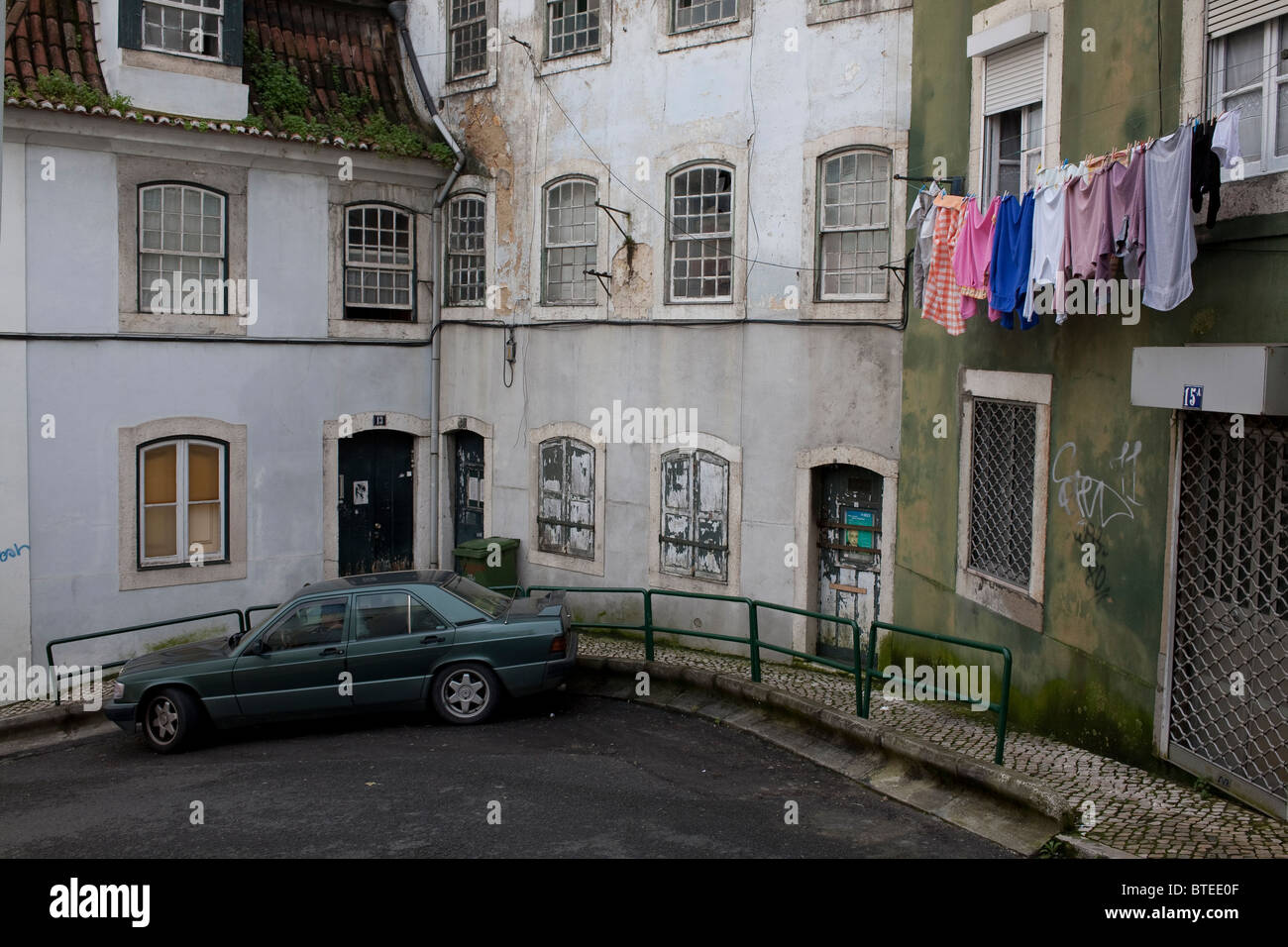 A back street in Lisbon, Portugal Stock Photo - Alamy