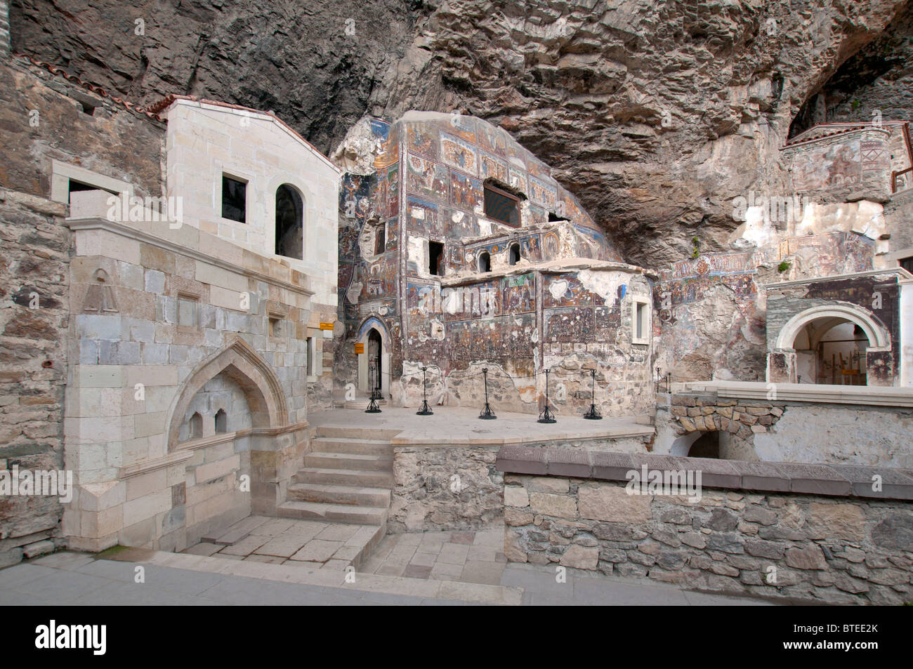 Sumela Monastery or Meryem Ana (Virgin Mary) in the Zigana Mountains ...