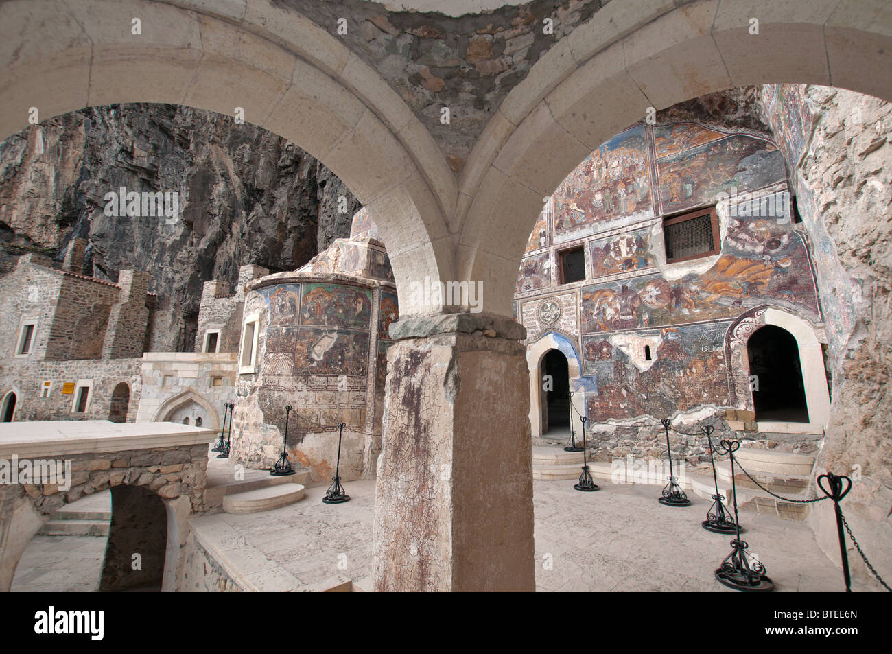 Sumela Monastery or Meryem Ana (Virgin Mary) in the Zigana Mountains ...
