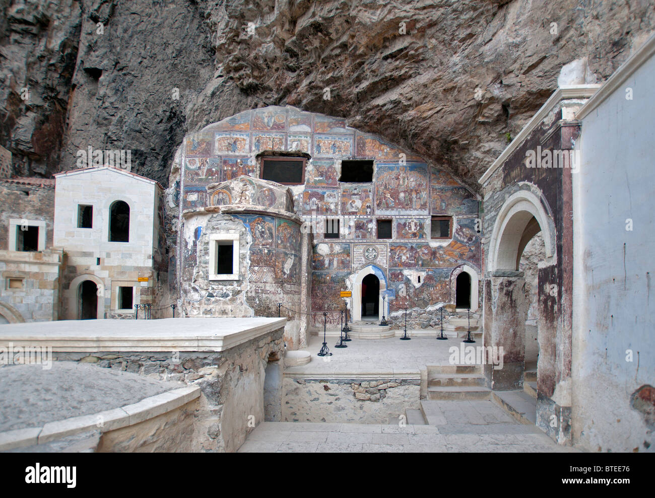 Sumela Monastery or Meryem Ana (Virgin Mary) in the Zigana Mountains ...