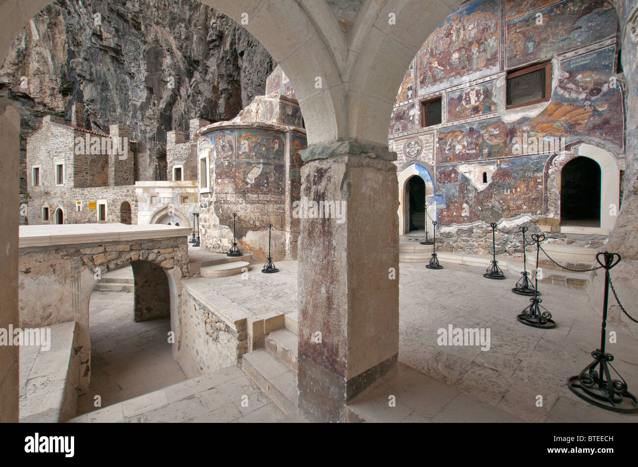 Sumela Monastery or Meryem Ana (Virgin Mary) in the Zigana Mountains ...