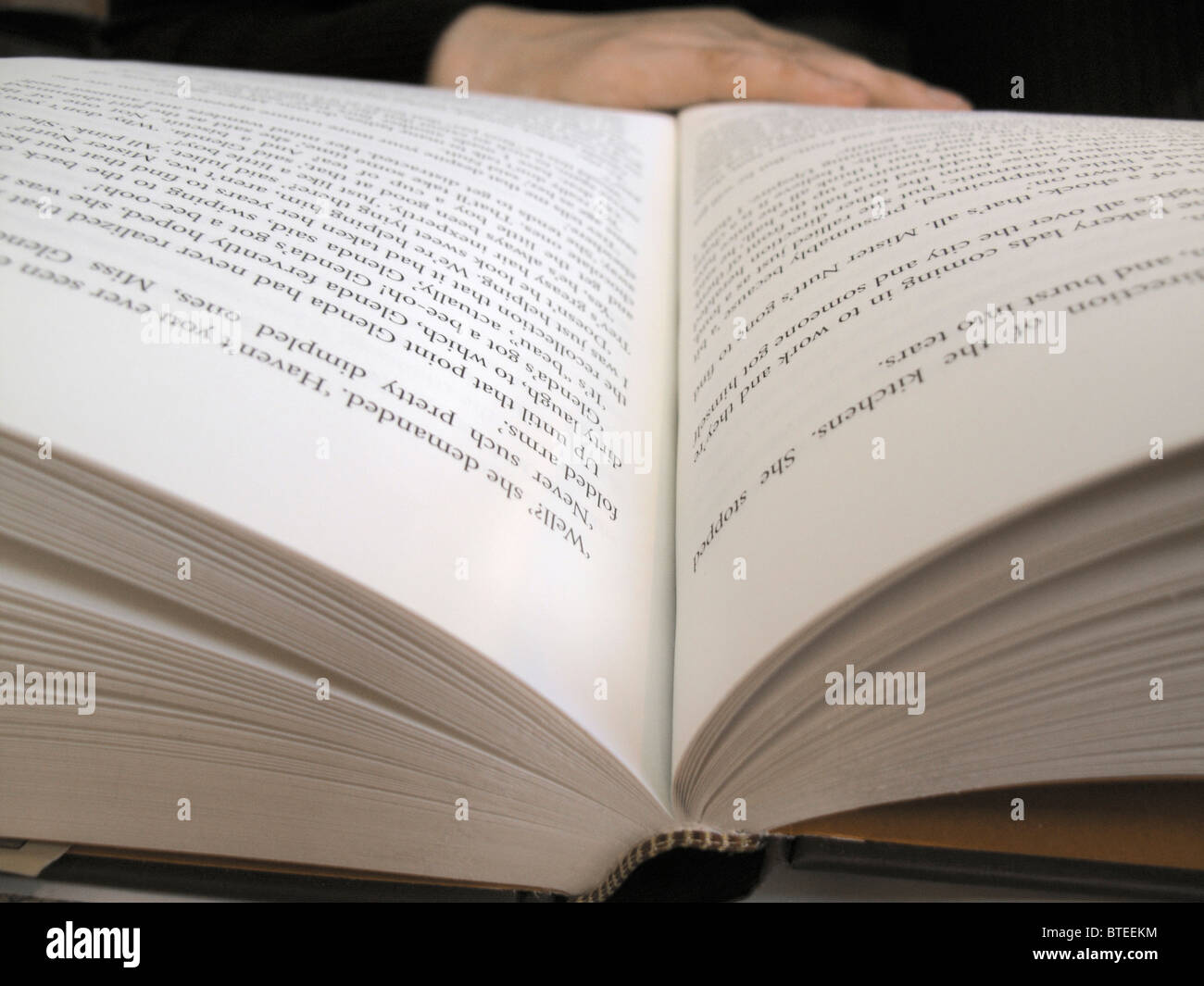 Open book, close-up Stock Photo - Alamy