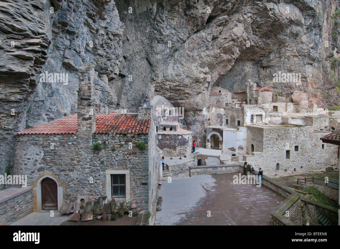 Sumela Monastery or Meryem Ana (Virgin Mary) in the Zigana Mountains ...