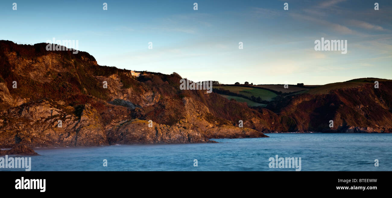 Dawn at Polstreath Cliffs Stock Photo - Alamy