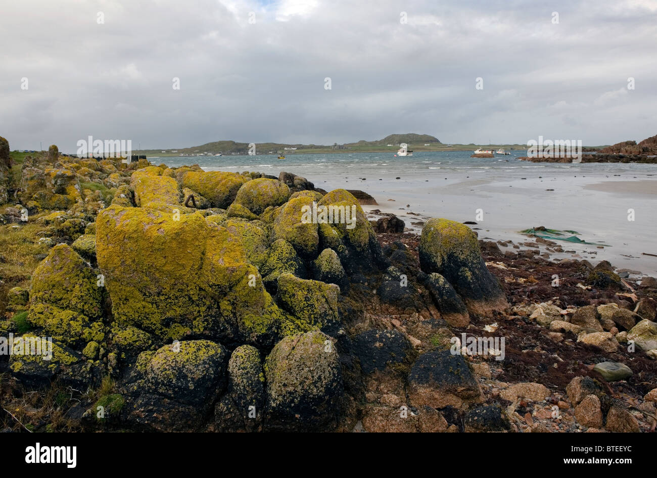 Isle of Mull looking to Iona, Scotland. Autumn landscape looking to ...