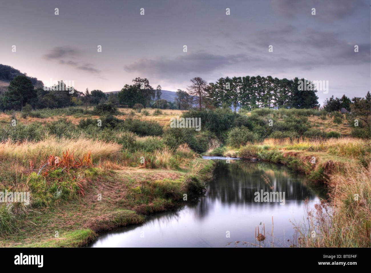 Landscape with river Stock Photo - Alamy