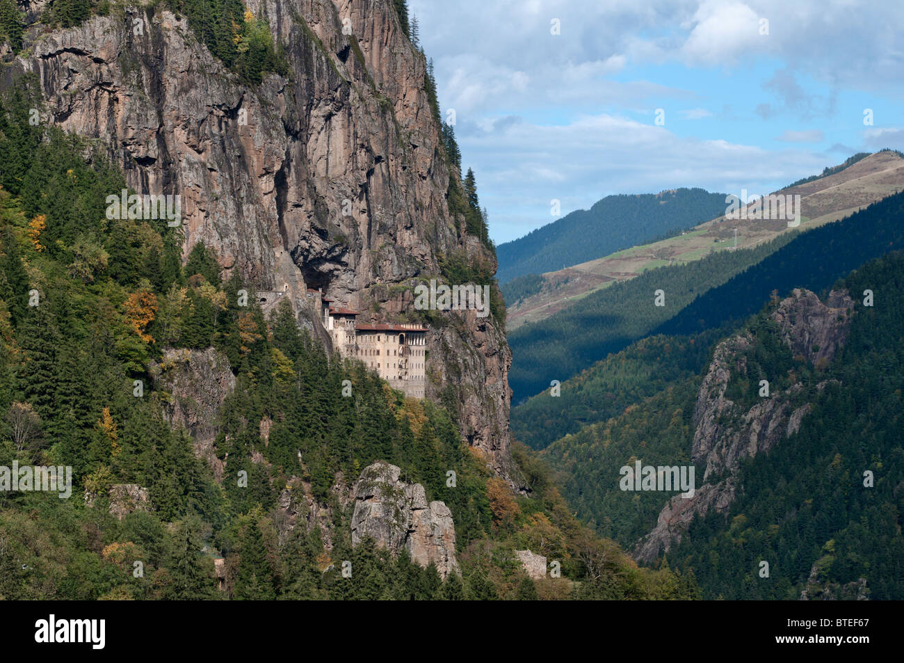 Sumela Monastery or Meryem Ana (Virgin Mary) in the Zigana Mountains ...