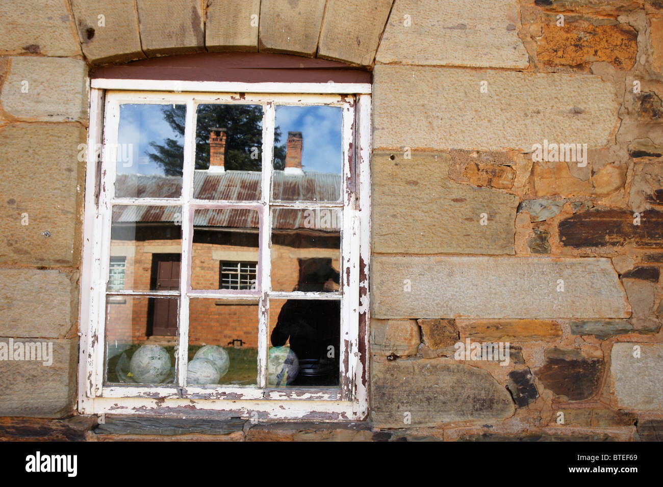 The Reichenau Mission showing a window and a reflection of another ...