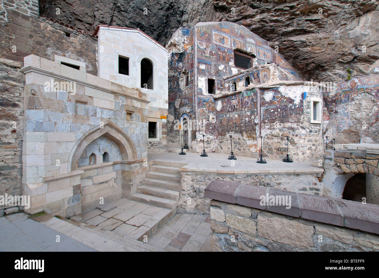 Sumela Monastery or Meryem Ana (Virgin Mary) in the Zigana Mountains ...