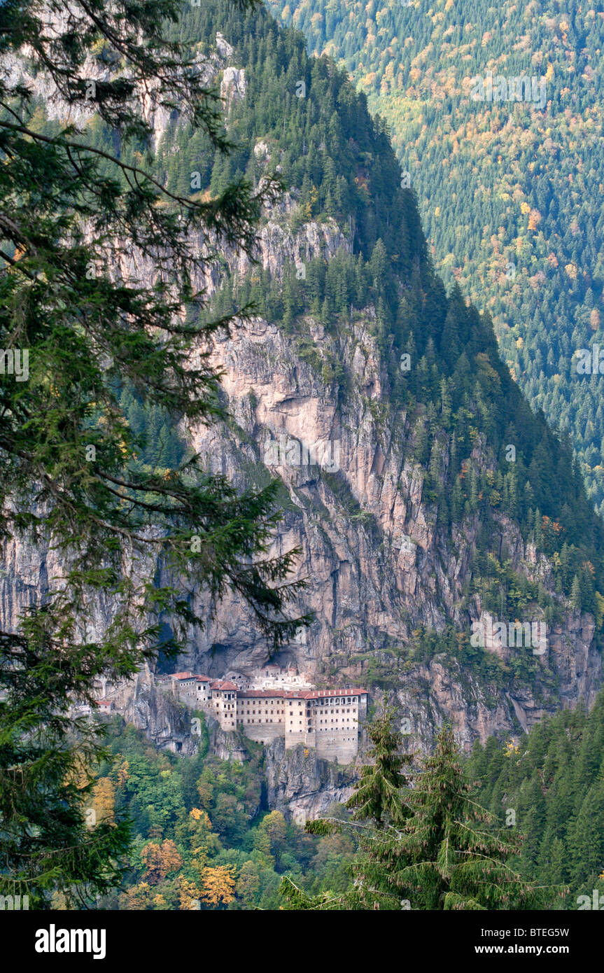 Sumela Monastery or Meryem Ana (Virgin Mary) in the Zigana Mountains ...