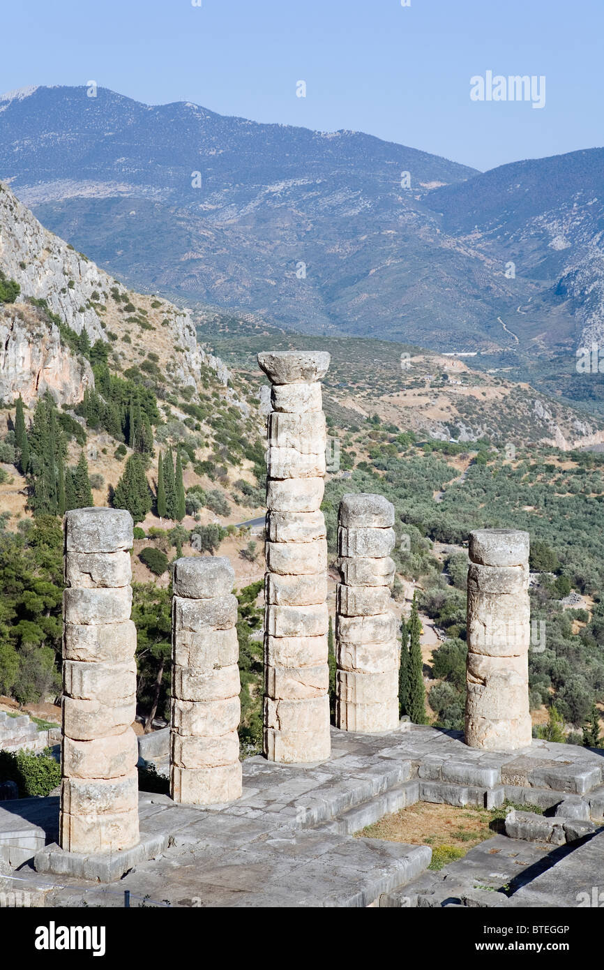 Temple of Apollo at Ancient Delphi, Greece Stock Photo - Alamy
