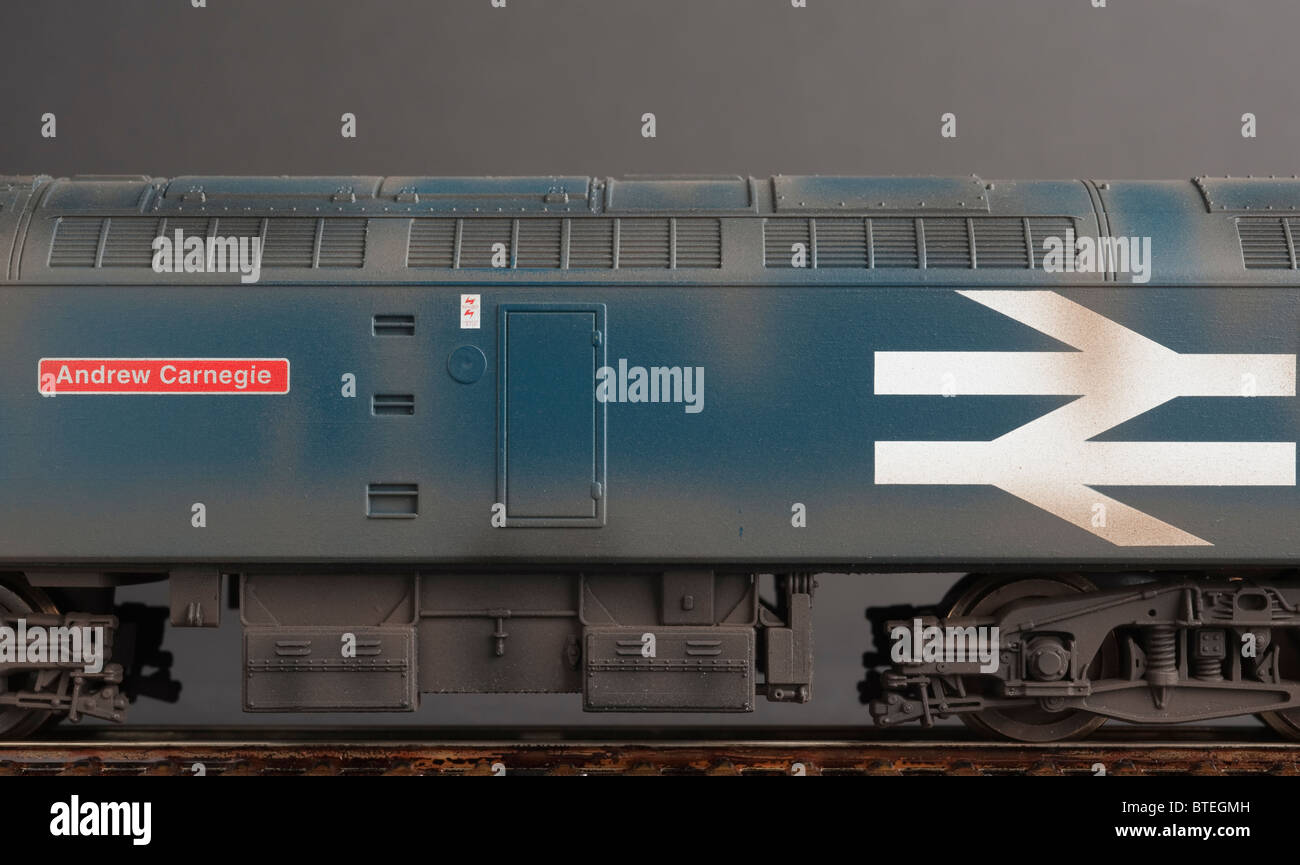 Class 47 Diesel Locomotive, Andrew Carnegie, in weathered condition ...