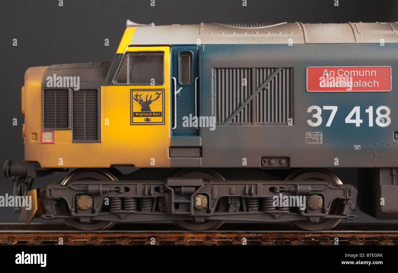 Class 37 Diesel Locomotive, An Comunn Gaidhealach, in weathered ...