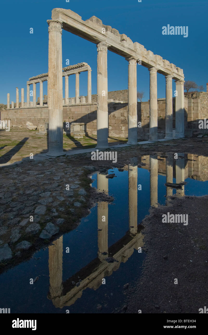 Corinthian columns of Temple of Trajan, Greek ruins on the acropolis of ...