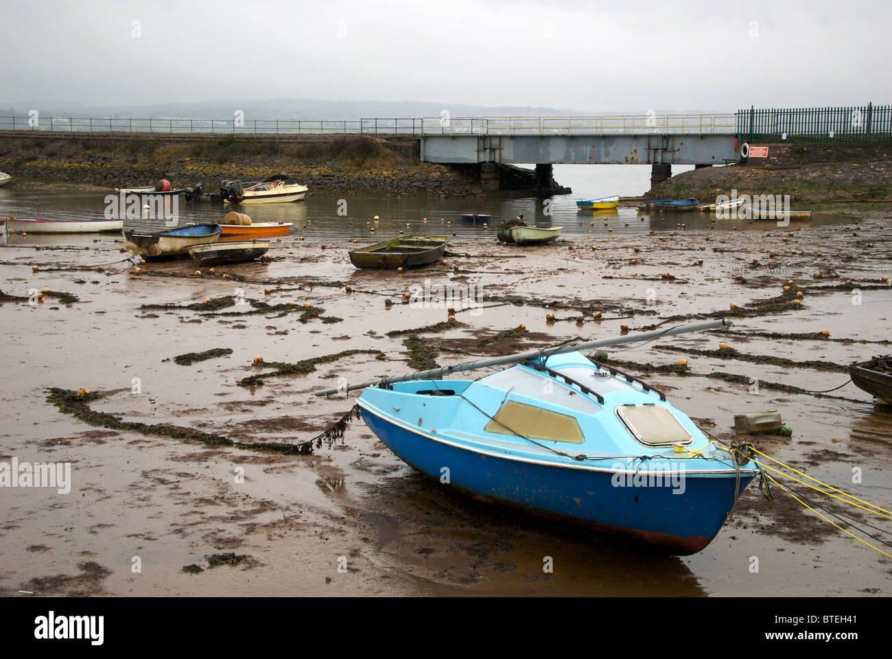 Cockwood Devon UK Harbor Harbour Railway Bridge Stock Photo - Alamy